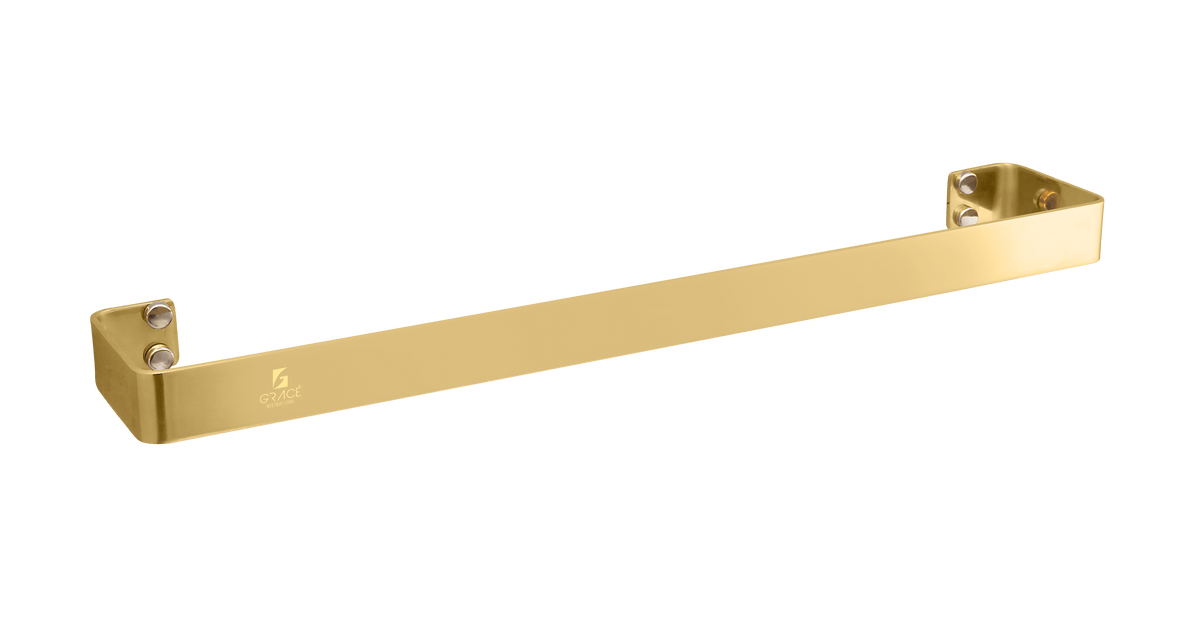 Luxury Gold / Silver Chrome - Towel Rail Hanger Bathroom Wall Towel Ho ...